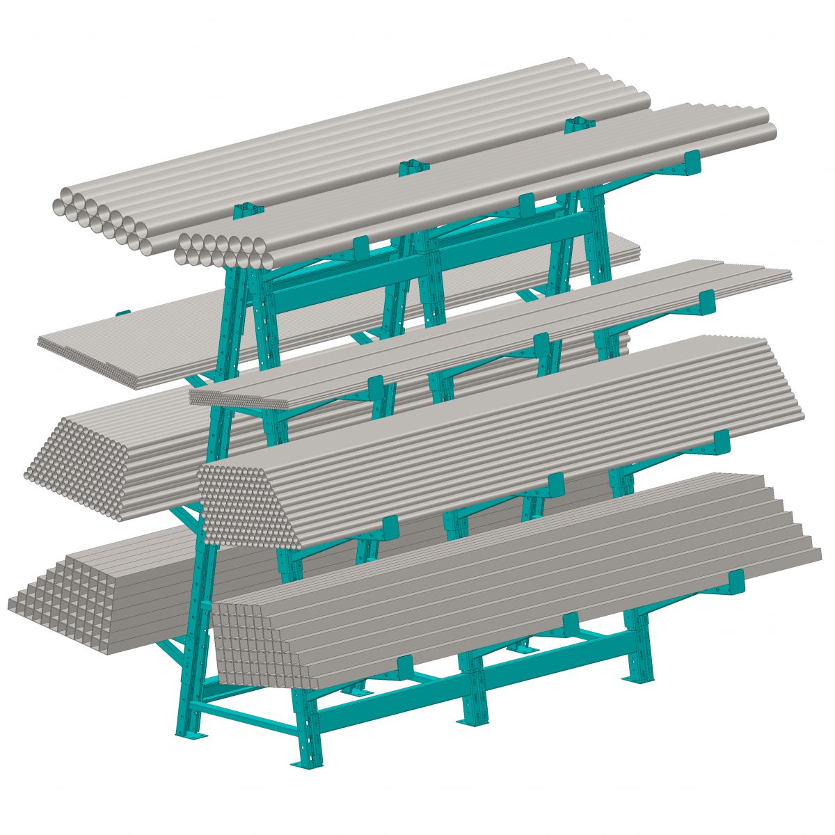 Bar Stock Rack - Economical Option for Light Loads