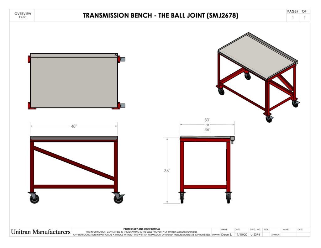 Transmission Bench | Unitran Manufacturers LTD